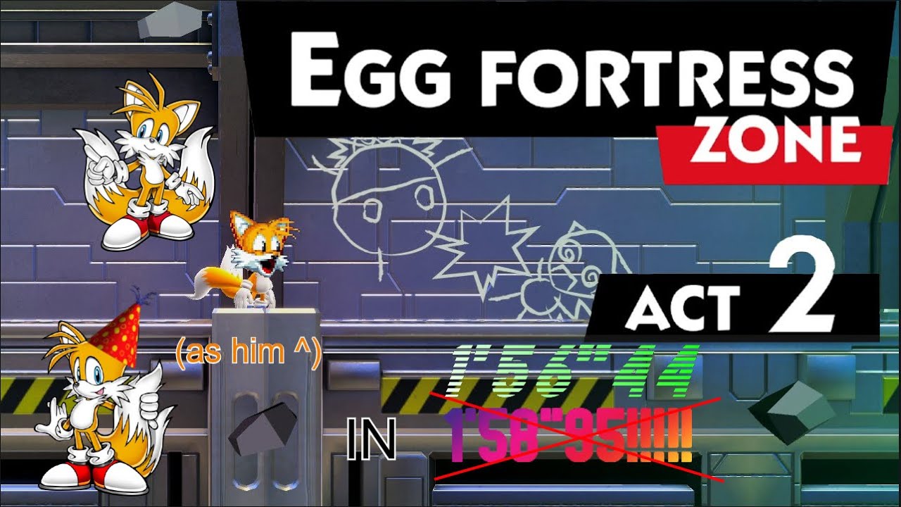 Sonic Superstars - Egg Fortress Act 2 Speedrun as Tails (1'56"44) - YouTube