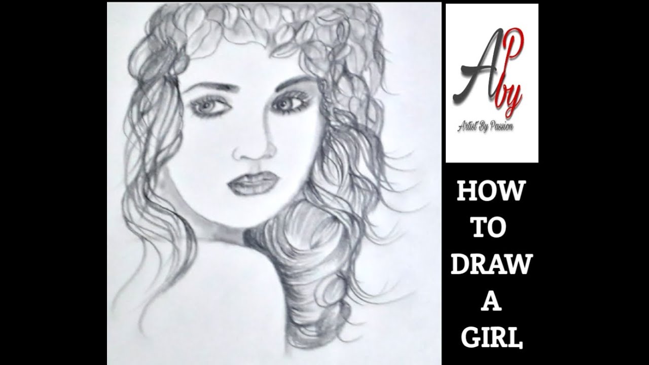HOW TO DRAW A GIRL|STEP BY STEP DRAWING|PENCIL DRAWING - YouTube