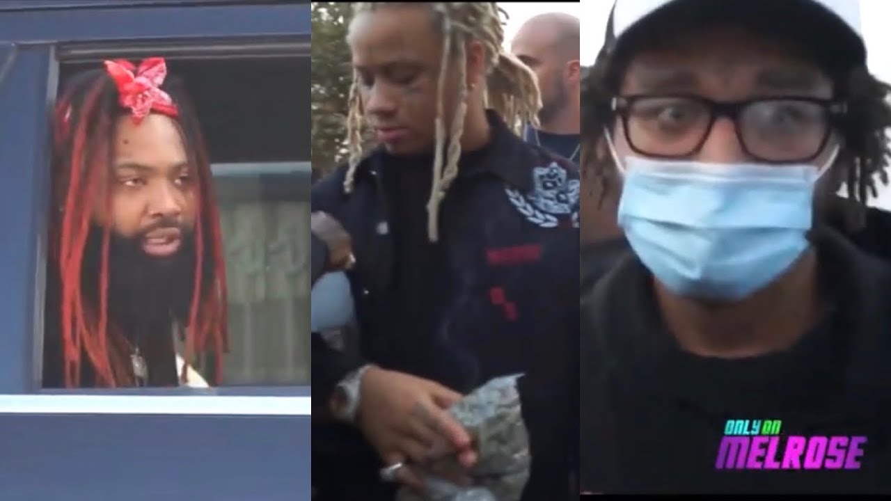 SADA BABY, TRIPPIE REDD, DESTODUB, Yung Chxpo, | Guy JUMPS on CARS ...