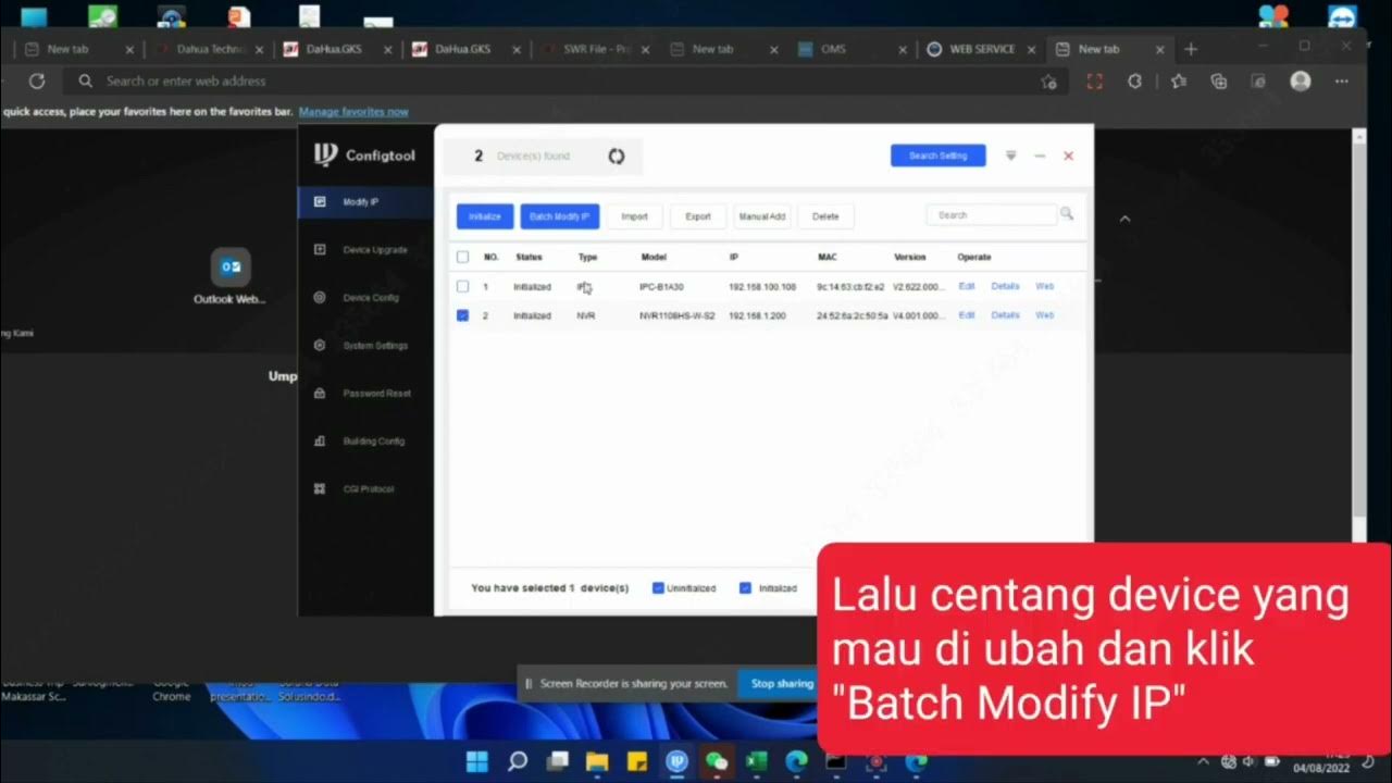 Cara ubah IP imou dari configtool - YouTube