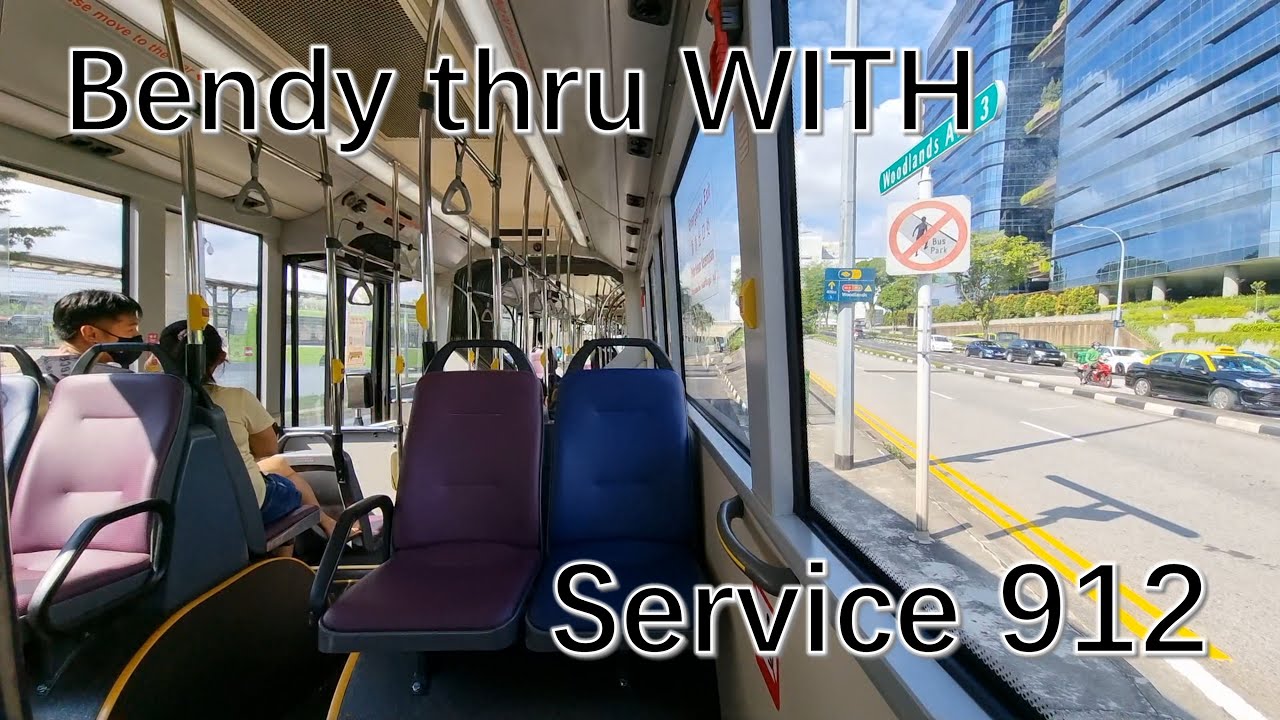 [SMRT]Bendy Bus Ride Through New Woodlands ITH - Service 912 - YouTube