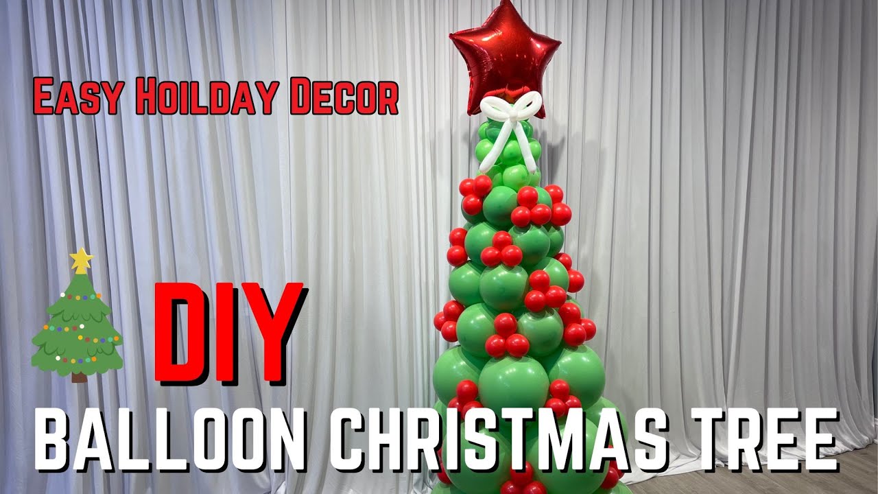 How to Make a Balloon Christmas Tree Tutorial - YouTube