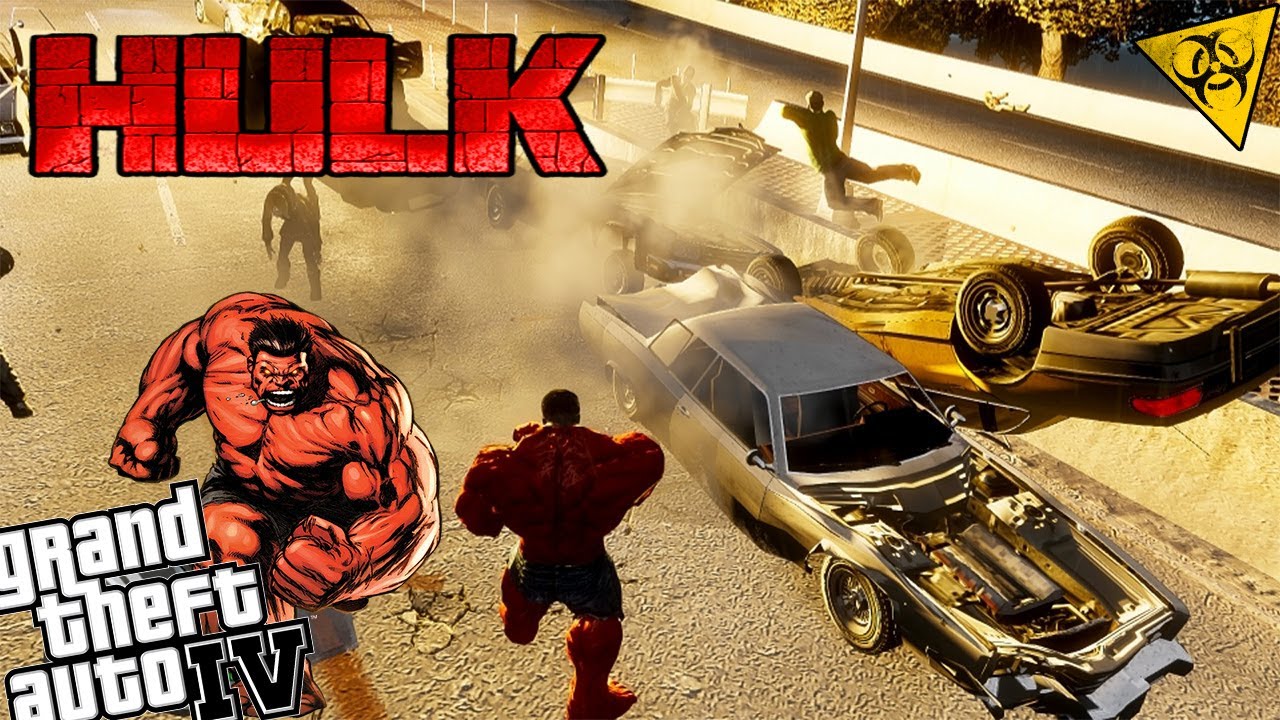 GTA 4 Red Hulk Mod + Zombie Mod - Red Hulk vs Zombie Apocalypse - YouTube