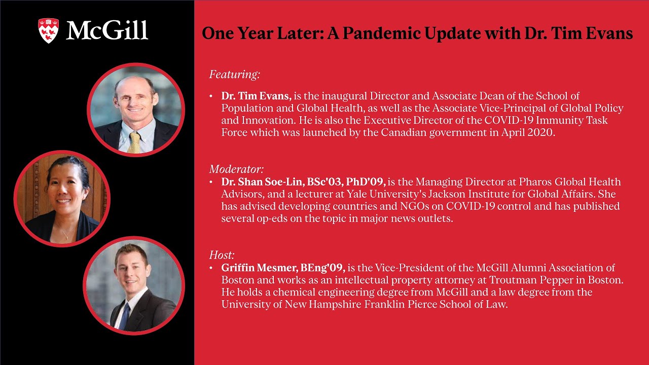 One Year Later: A Pandemic Update with Dr. Tim Evans - YouTube