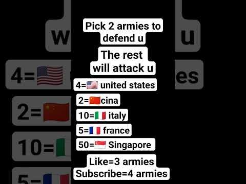 pick 2 armies to defend u the rest will Attack u #trend #geography # ...