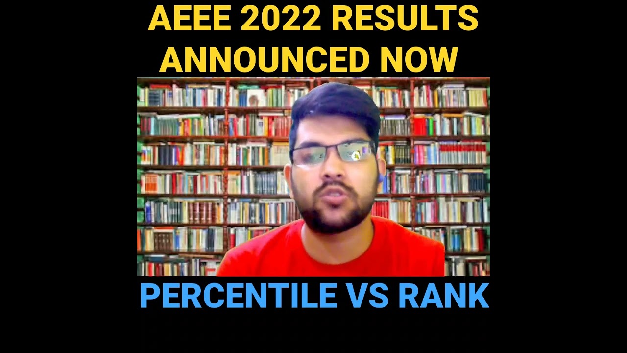 AEEE 2022 Results announced 🔥 | Percentile vs rank #AEEE #Results # ...
