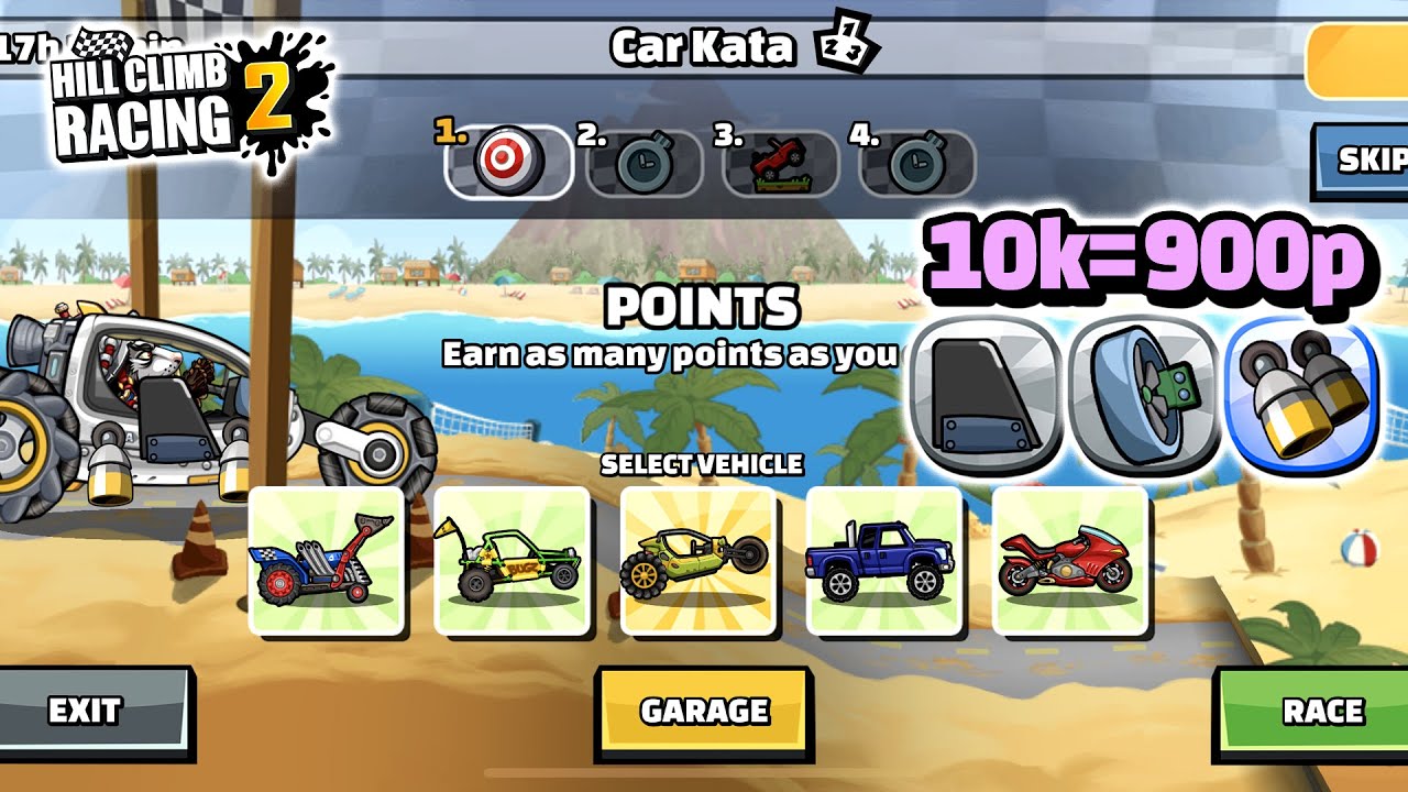 Hill Climb Racing 2 - ROTATOR TARGET 10k - Traget in Beach - YouTube