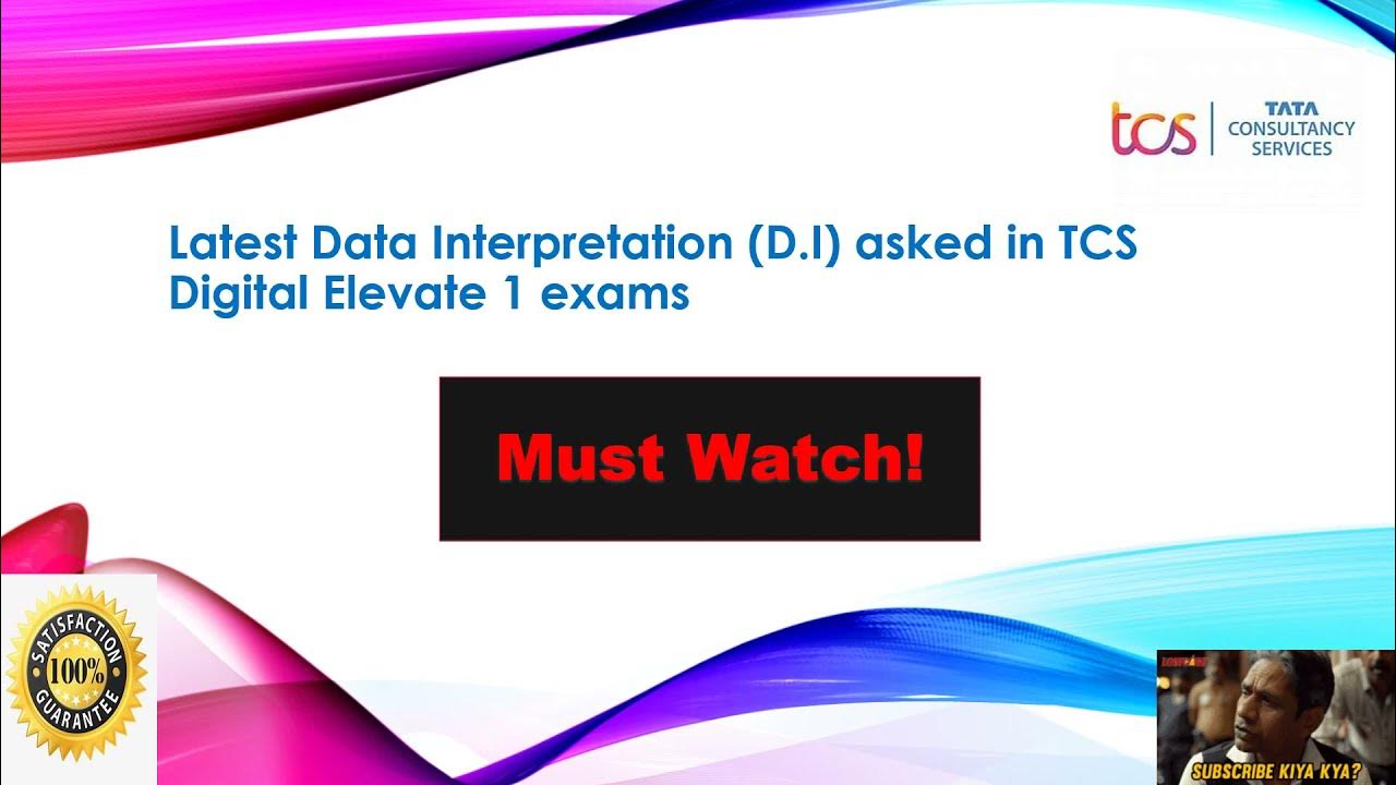 TCS Elevate Wings 1 exam D.I questions - YouTube