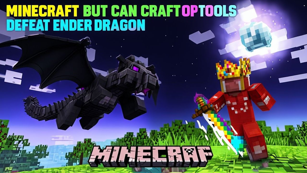 MINECRAFT BUT CAN CRAFT SUPER TOOLS AND DEFEAT ENDER DRAGON 🤔🔥 - YouTube