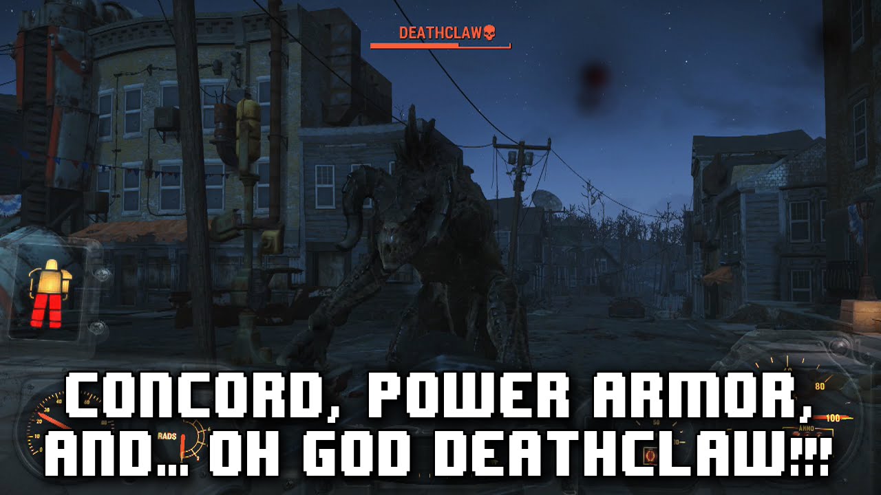 Fallout 4 (PS4) - Concord, Power Armor, and... OH GOD DEATHCLAW - YouTube