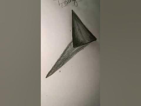 let's draw 3D triangle shadow drawing - YouTube