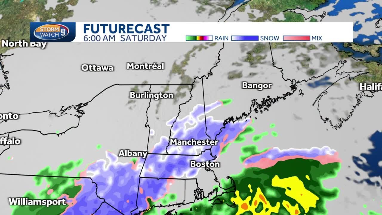 System bringing snow, wintry mix, rain, to move through Saturday - YouTube
