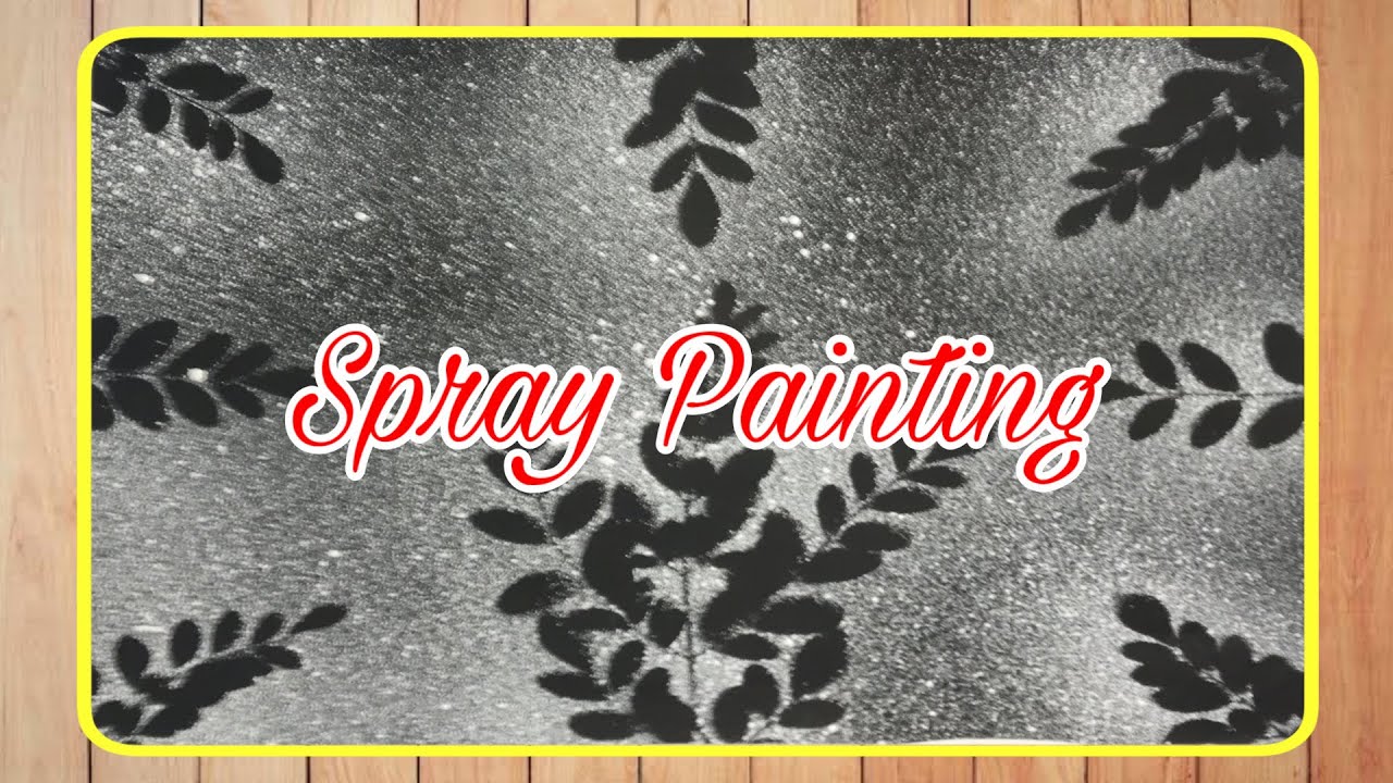 How to draw spray painting with toothbrush - YouTube