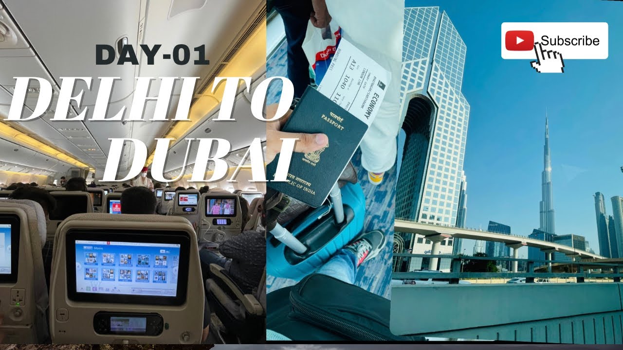 Delhi to dubai full vlog | immigration pe rok liya |EK-511 | emirates ...