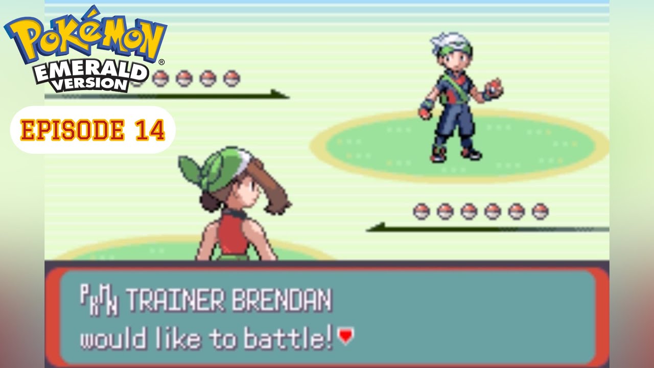 Pokémon Emerald Gameplay (14) - VS Trainer Brendan (Round 5) - YouTube