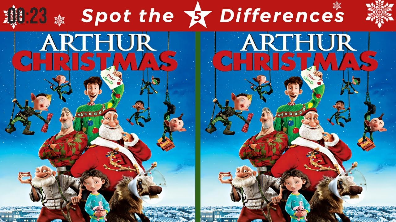 Spot the difference #390 | Movie Fiesta - Arthur Christmas - YouTube