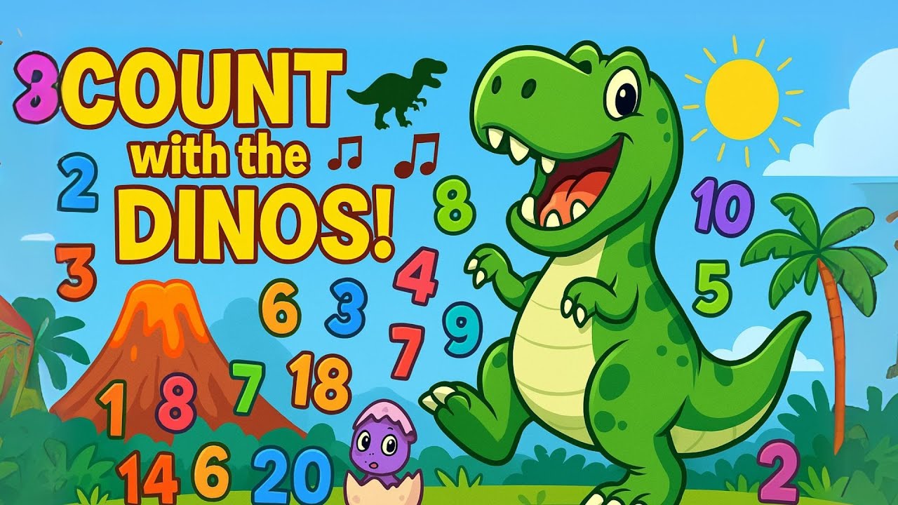 Counting 1-20 with the Dinosaurs /Learn Numbers 1-20/ Preschool ...