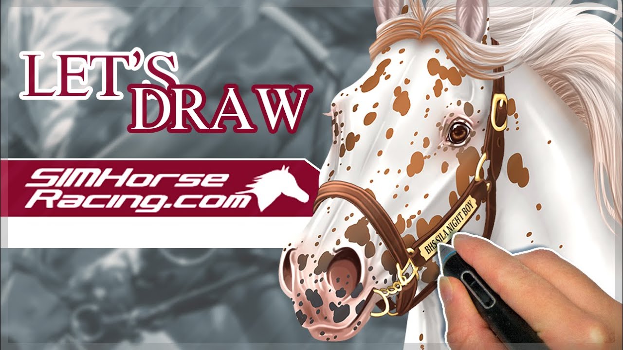 DRAWING a Appaloosa PORTRAIT - Simhorseracing.com - YouTube