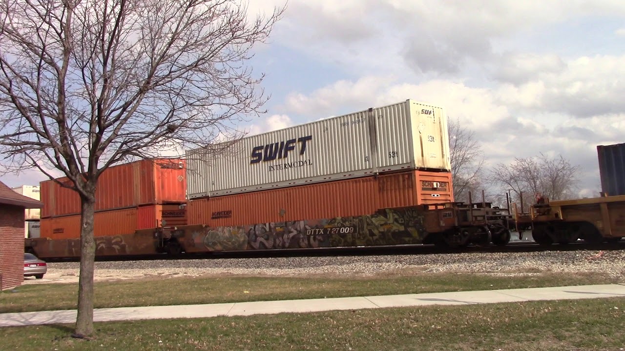 BNSF 7985 West Coal City, IL 3/31/18 - YouTube