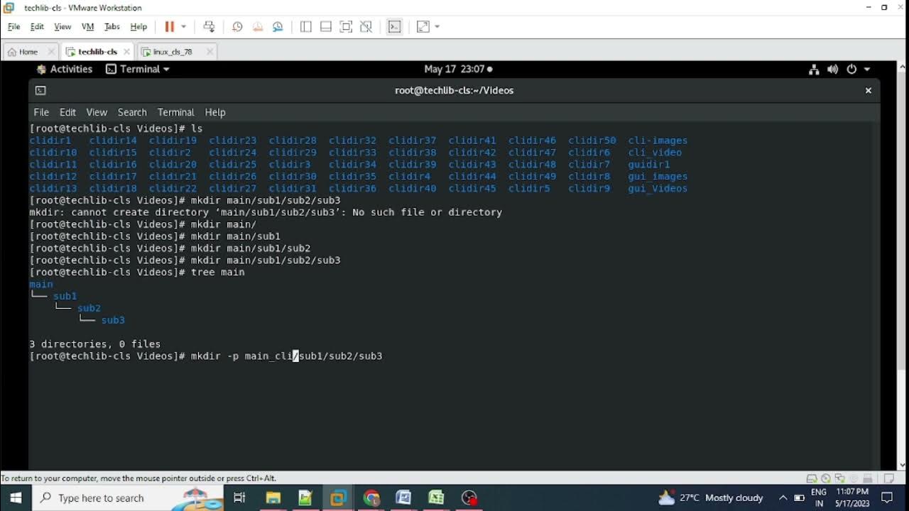 mkdir command in linux - YouTube