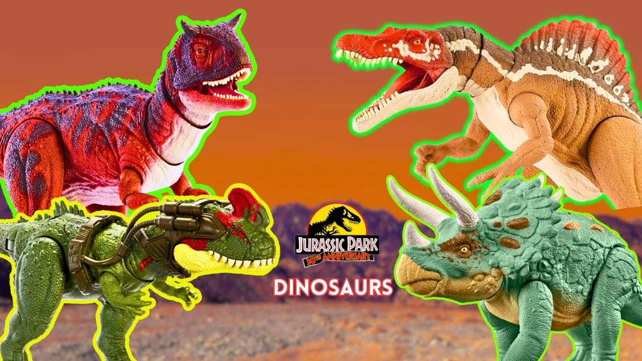 Amazing Jurassic World Dinosaurs | T-REX , Velociraptor, Spinosaurus, Triceratops,Pteranodon ...