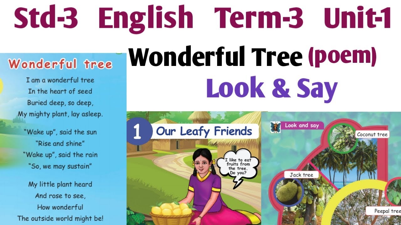 Wonderful Tree Poem | Our leafy friends | 3rd Std English Term 3 Unit 1 ...