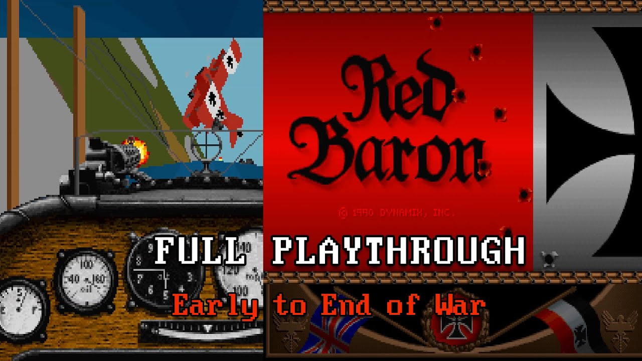 Red Baron - full playthrough longplay - Dynamix / Sierra, 1990 - PC ...