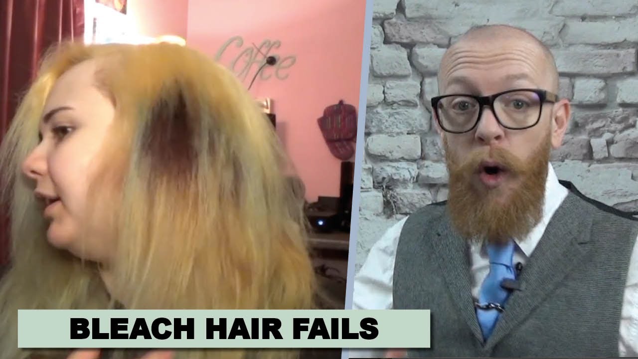 Oh No, She Missed a Spot! Hairdresser Reacts to Bleach Fail! - YouTube