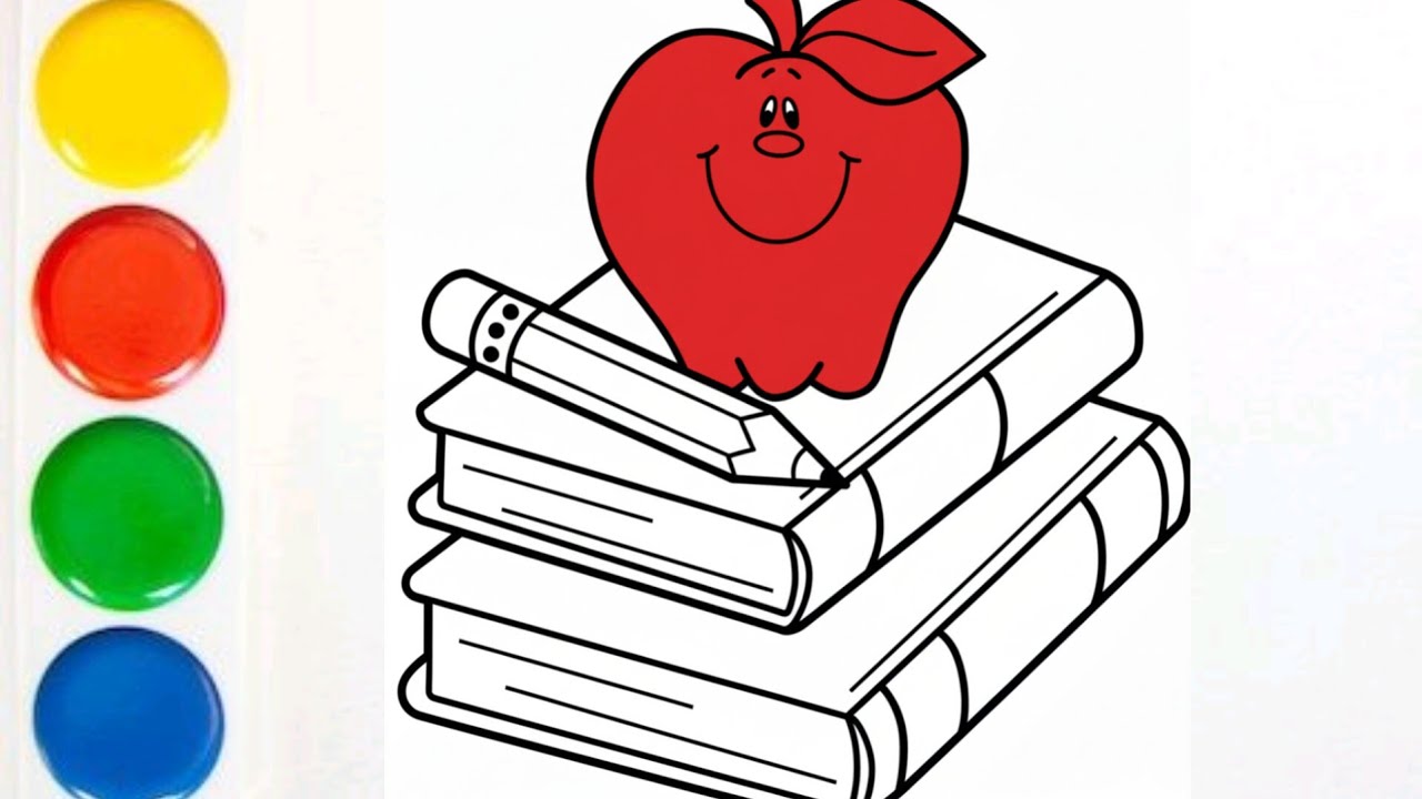 Easy School Books Drawing And Colouring For kids|Step By Step|Simple ...