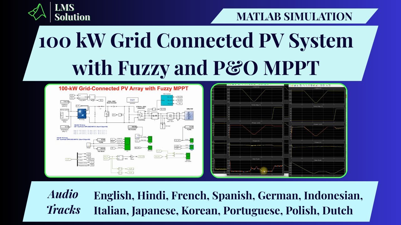 MATLAB Simulation of 100 kW Grid Connected PV System with Fuzzy and P&O ...