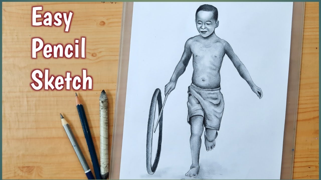 How to draw a village boy | easy pencil sketch for beginners - YouTube