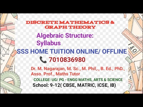 DISCRETE MATHEMATICS & GRAPH Theory: Algebraic Structure- Syllabus - YouTube