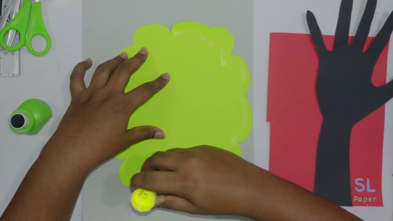 Paper craft for Kids - Let's make a Handprint Tree - YouTube