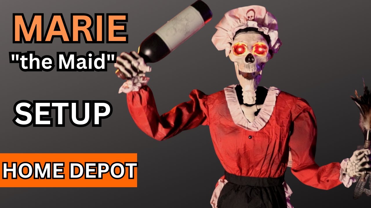 Marie the Meddling Maid Setup - Home Depot Halloween 2023 - YouTube