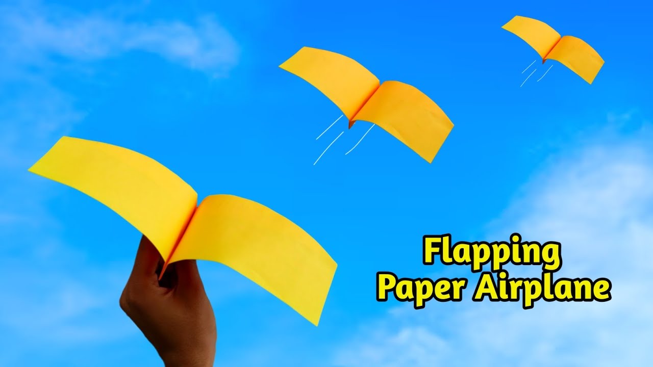 Flapping paper airplane | How to make paper airplane | bird paper ...