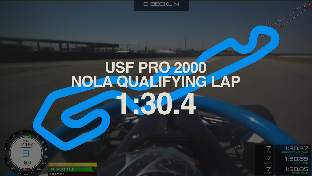 USF Pro 2000 NOLA Qualifying Lap - Cooper Becklin - YouTube