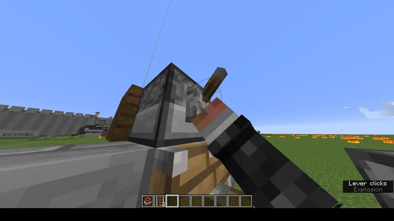 Fast reloading TNT minecart cannon - YouTube