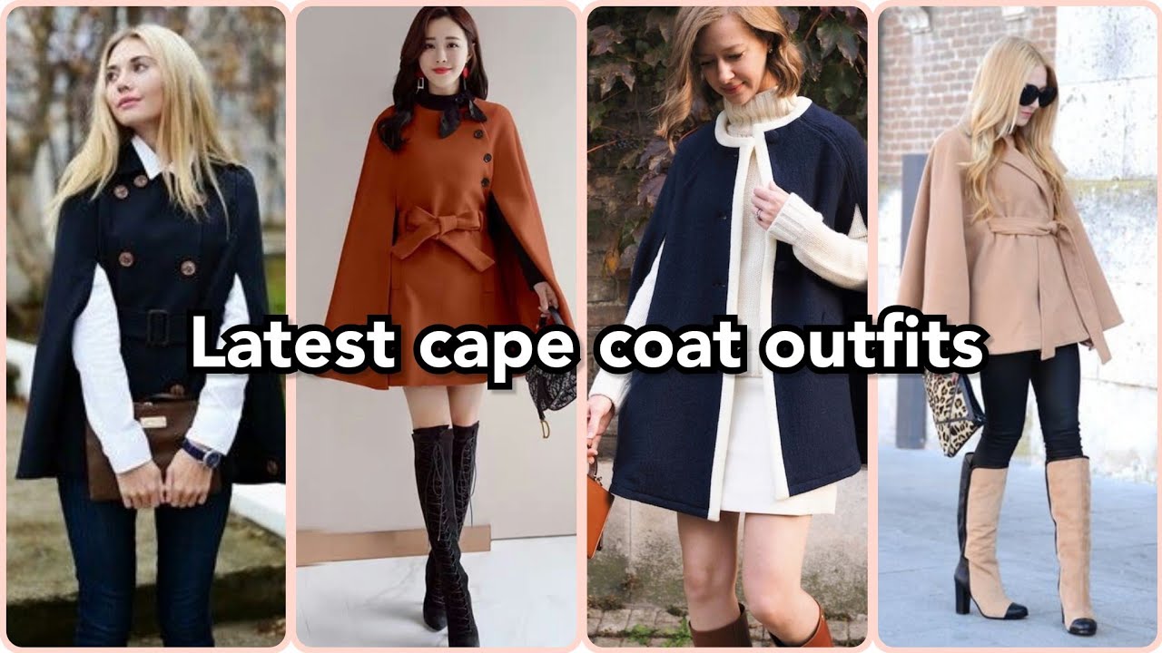 latest & Trendy Winter Cape coat outfits| Modern winter fashion trend ...