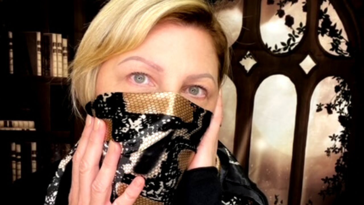 ASMR | Scarf Masking with Muffled and Inaudible Whispering with Hand ...