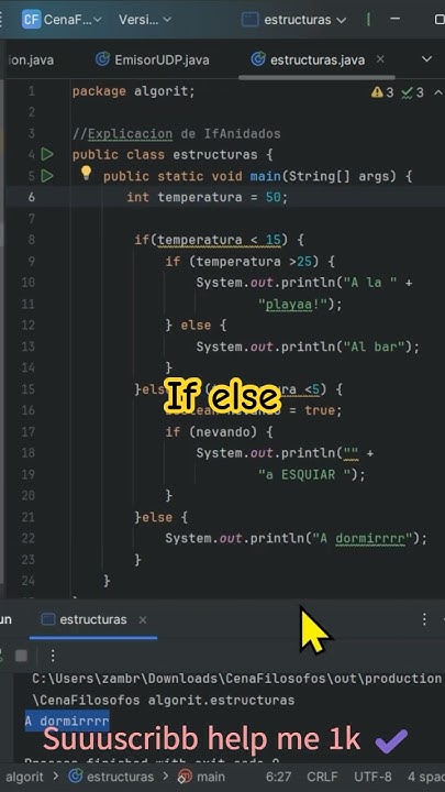 Como anidar If-else en Java, hacer estructura de control #java #backend ...