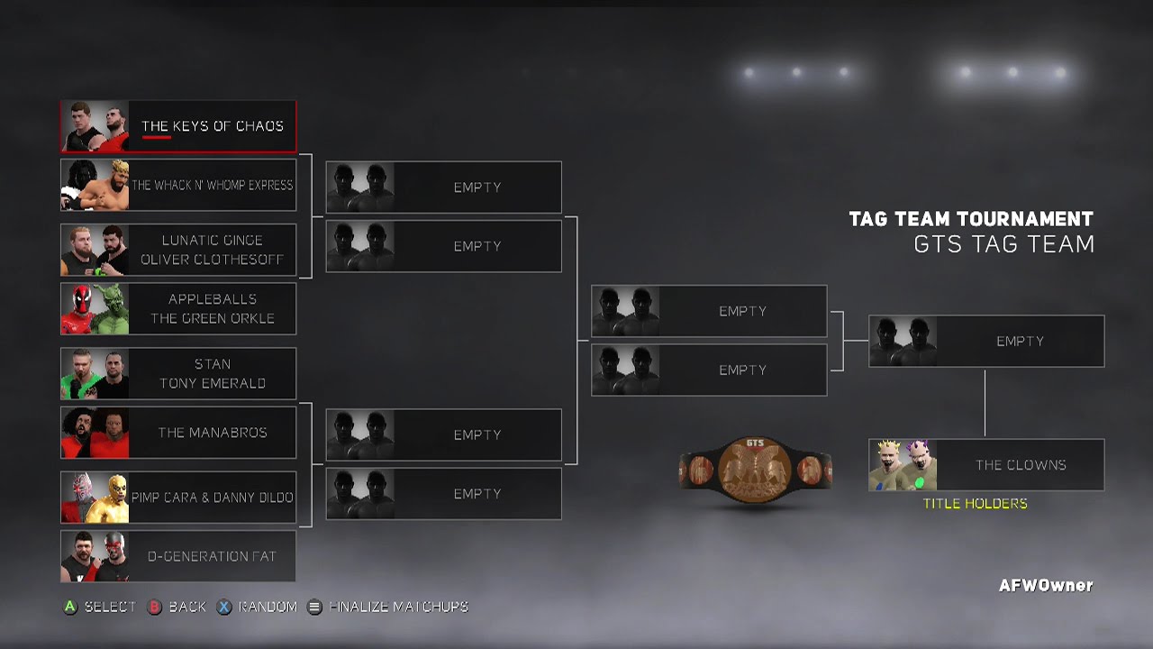 VGW PPV: GTS Tag Team Championship Tournament (WWE2K17) - YouTube