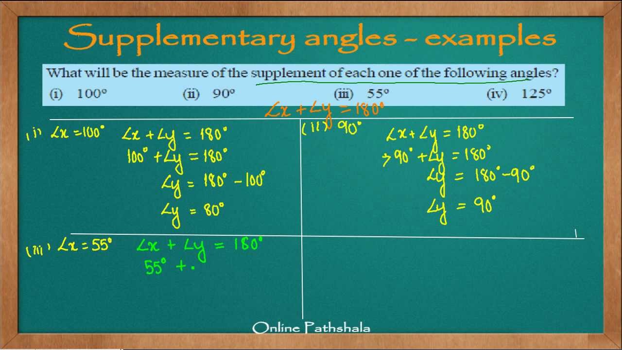 Ch05_06 Solved examples on Supplementary Angles - Part 1 CBSE MATHS ...