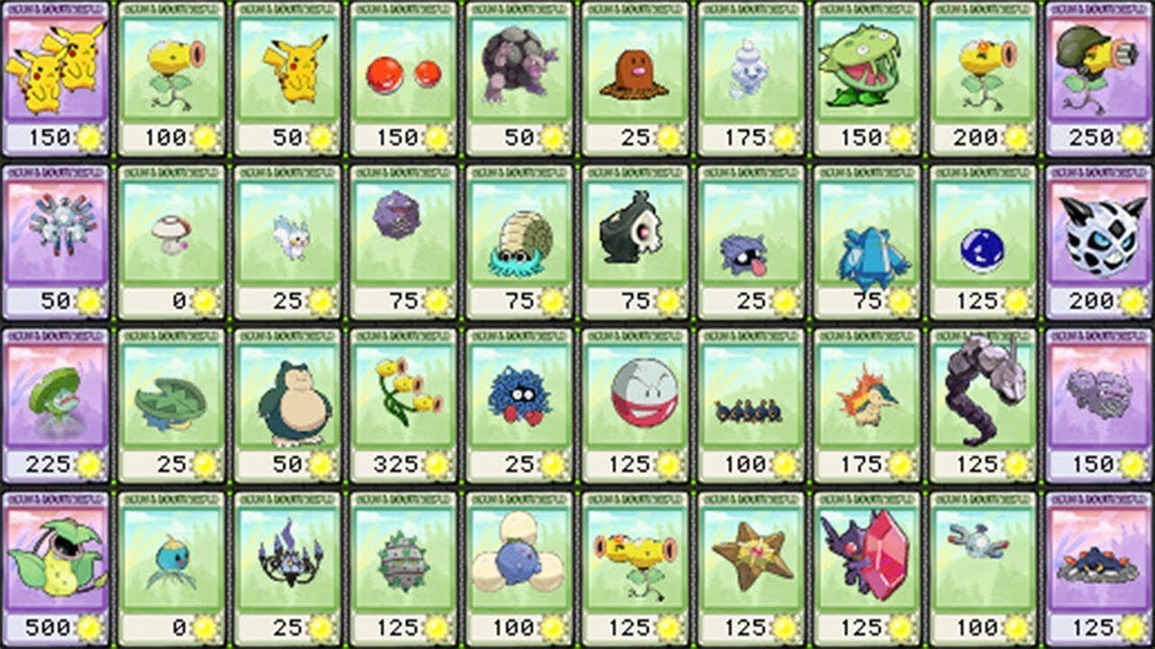 2019 Plants vs Zombies Mod Pokemon - All Pokemon vs Zombies! #pvz 2 all ...