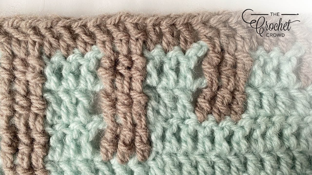 Waterfall Double Crochet Stitch - YouTube
