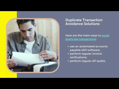 How to Avoid Duplicate Transactions - YouTube