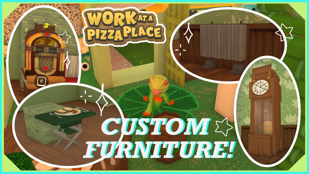 Custom furniture ideas for Work at a Pizza Place! (Roblox) - YouTube