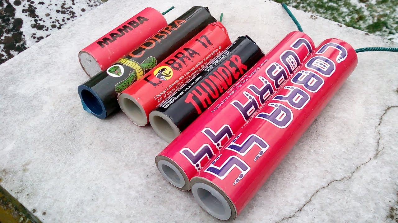 F4 CATEGORY firecrackers test: Mamba, Cobra, Cobra 17, Thunder, Cobra ...