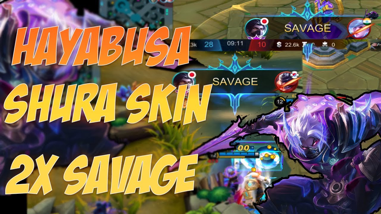 Hayabusa New Skin Shura Gameplay | Double Savage Mobile Legends - YouTube