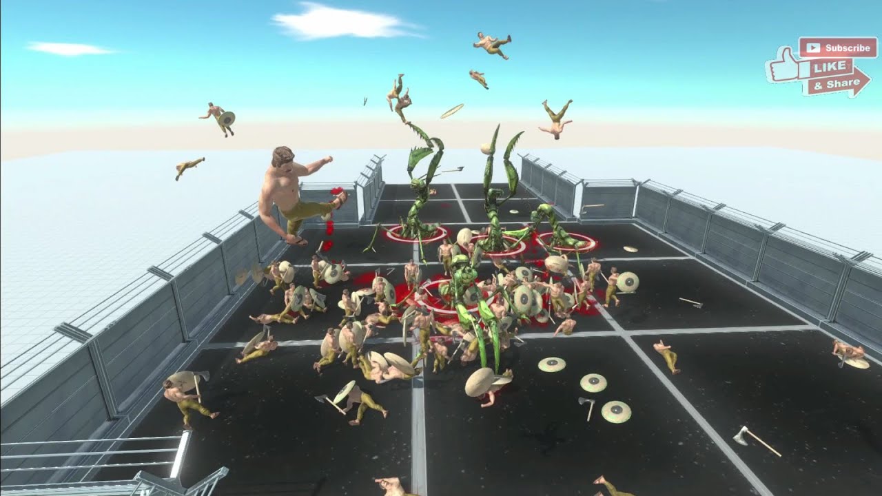 giant praying mantis vs every humans - Animal Revolt Battle Simulator ...