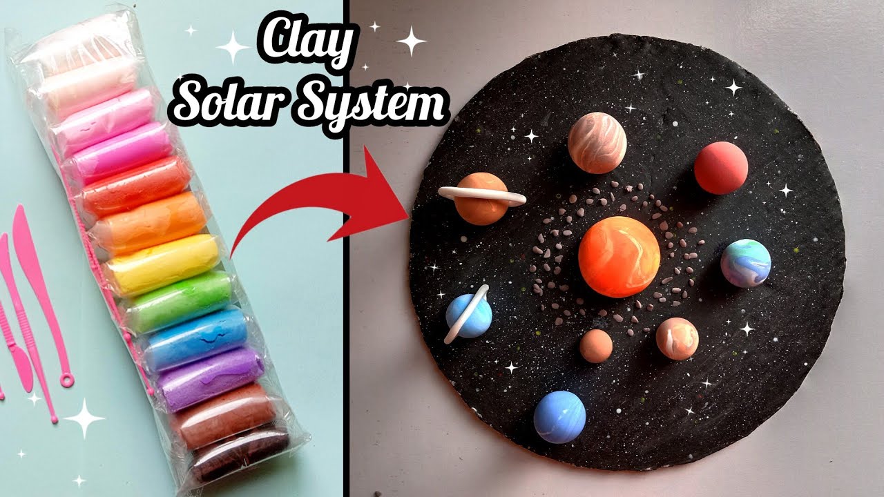 How to make Solar System with Clay || Solar System project with clay ...